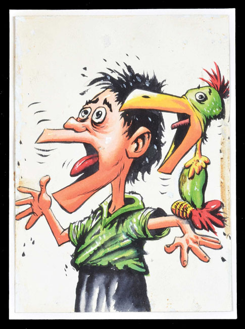 1966 Topps "Slob Stickers" #24 Original Artwork | REA Archive