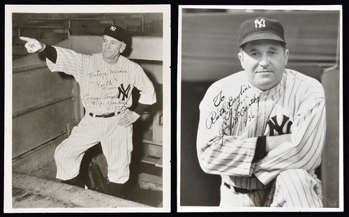 Casey Stengel and Joe McCarthy Signed Photos | REA Archive