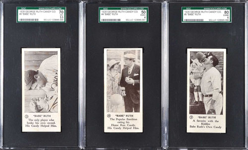 1928 George Ruth Candy Co. SGC-Graded Partial Set (3 of 6) | REA Archive