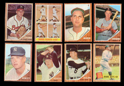 1962 Topps Complete Set (598) with 193 Graded Cards Plus 80 Variations ...