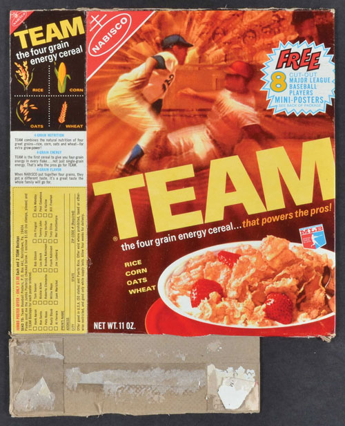 1969 Nabisco Team Flakes Complete Set of 24 on Three Complete Boxes ...