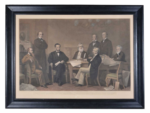 Circa 1866 The First Reading of the Emancipation Proclamation Before ...