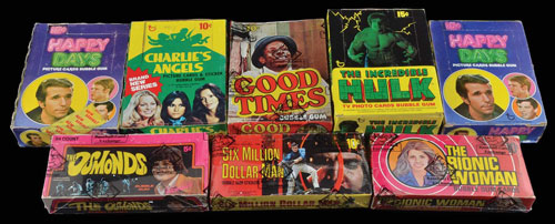 1973 to 1979 "Television Shows" Theme Unopened Wax Box Collection (8 ...