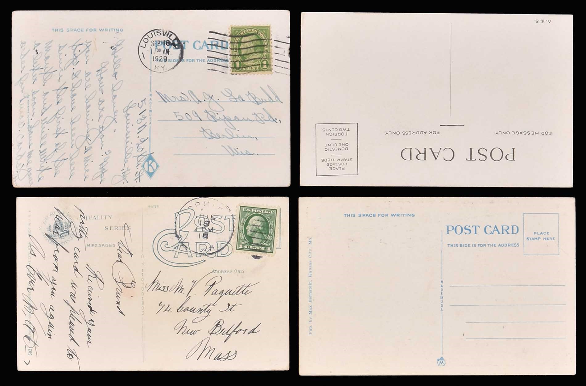 1905-1922 Baseball Postcard Collection (21) Including Many Rarities ...