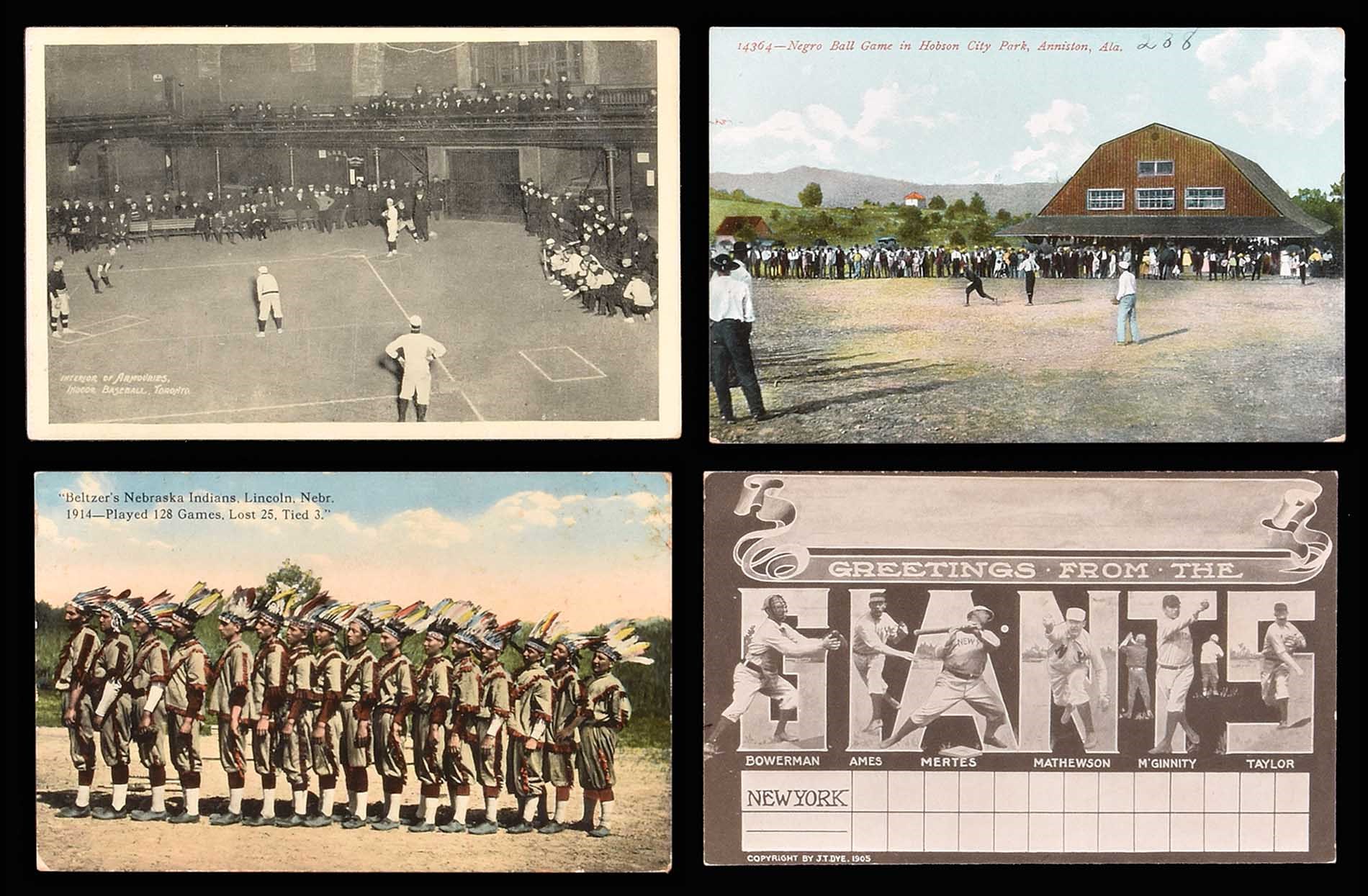 1905-1922 Baseball Postcard Collection (21) Including Many Rarities ...