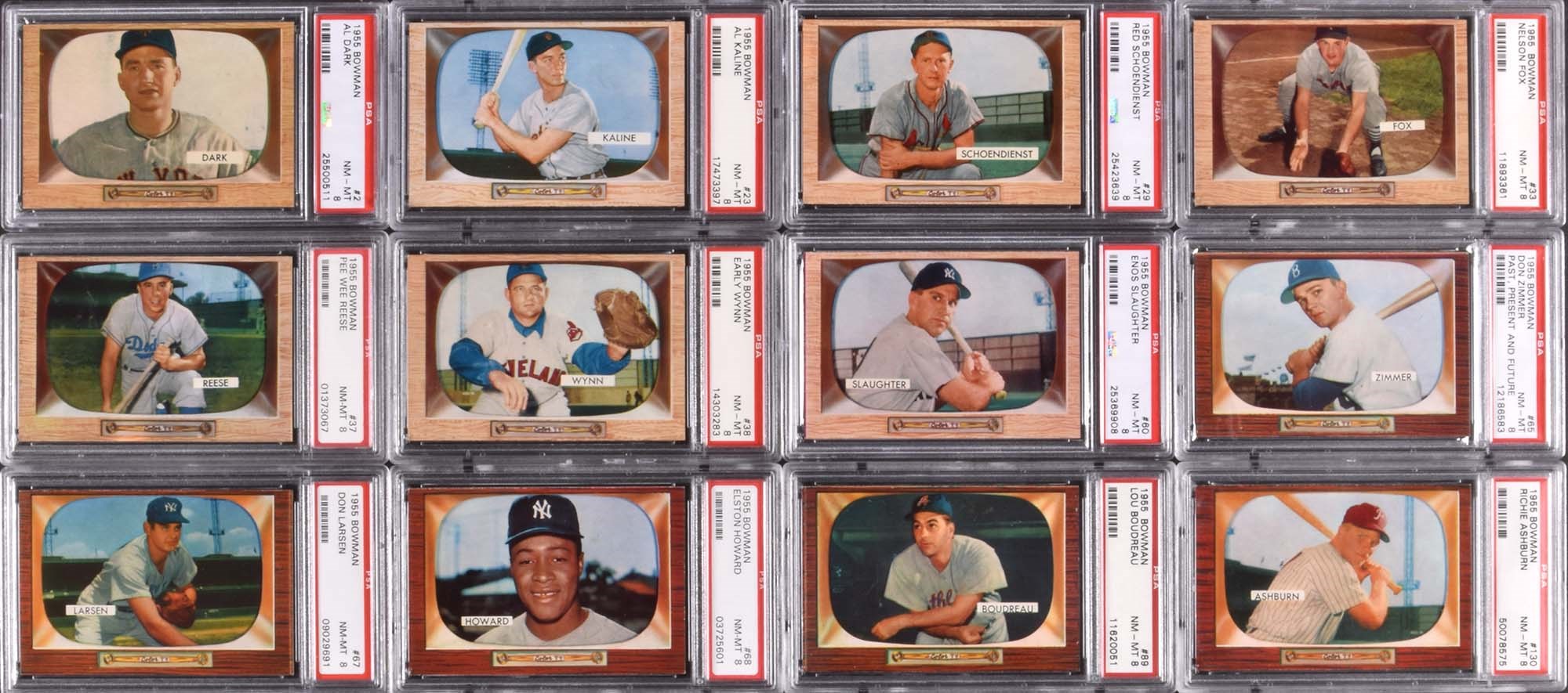 1955 Bowman Near-Complete Set (294/320) Plus Two Variations - All PSA ...