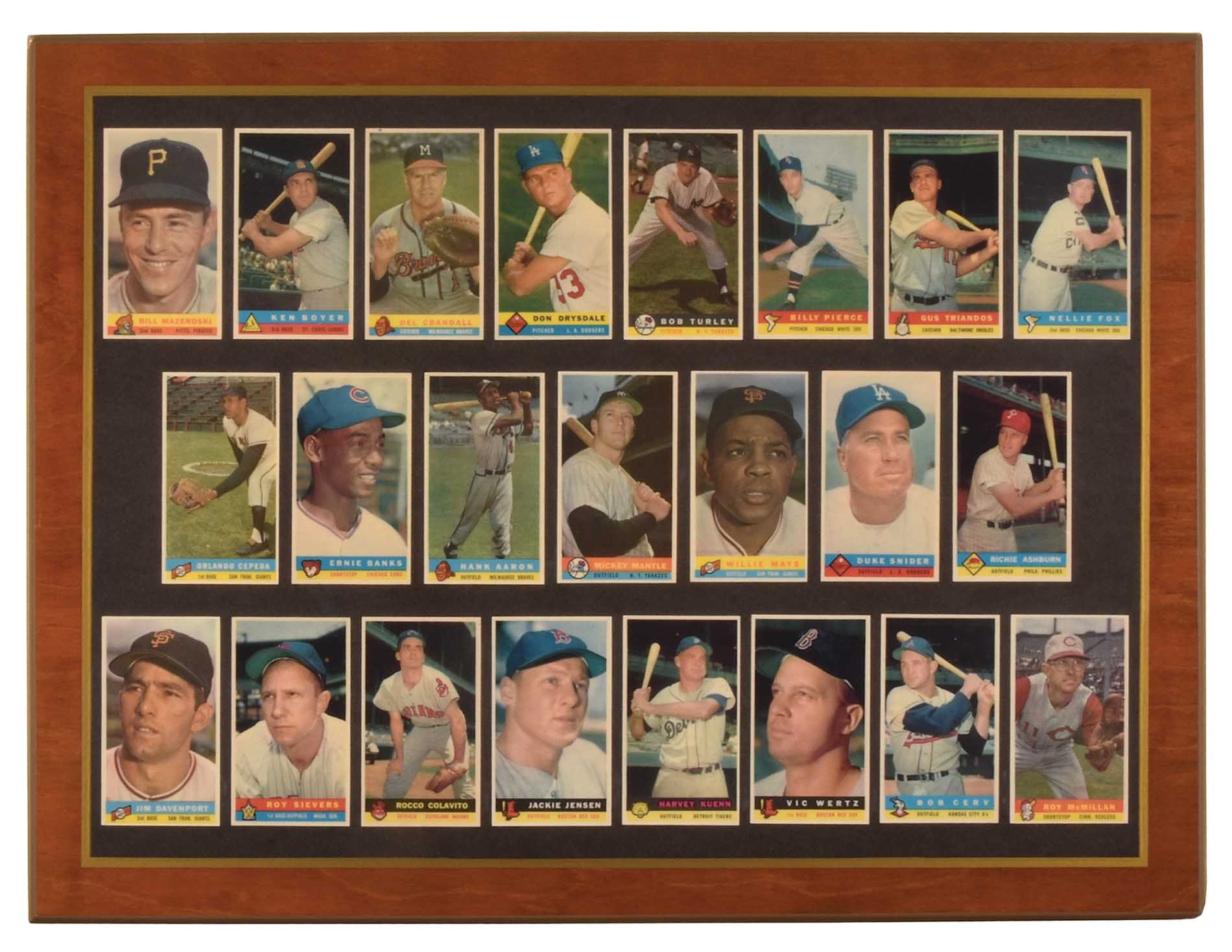 1959 Bazooka Baseball Complete Set Laminated in Framed Display | REA ...