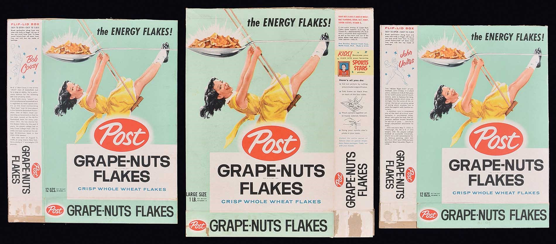 1960 Post Cereal Complete Set (9) on Flattened Boxes | REA Archive