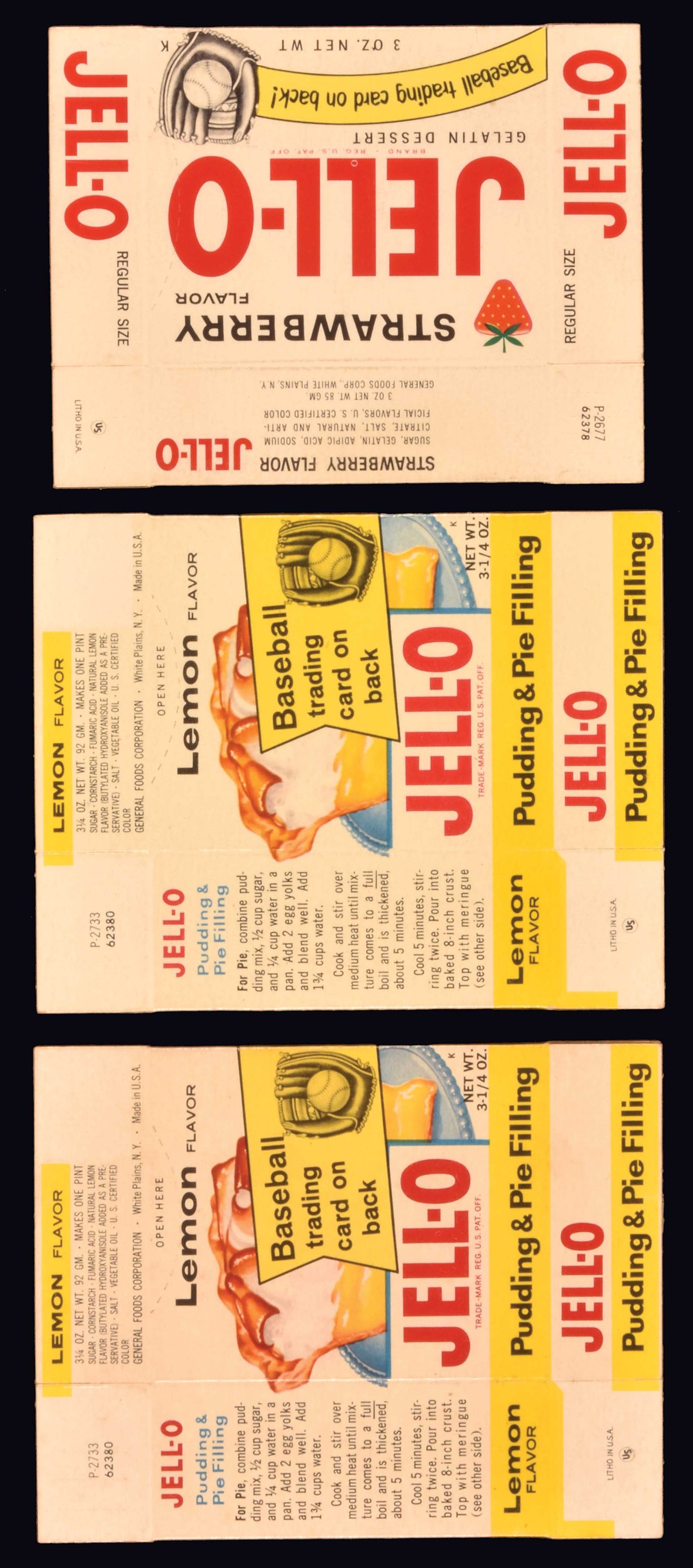 1962 Jell-O Complete Unassembled Boxes Trio | REA Archive