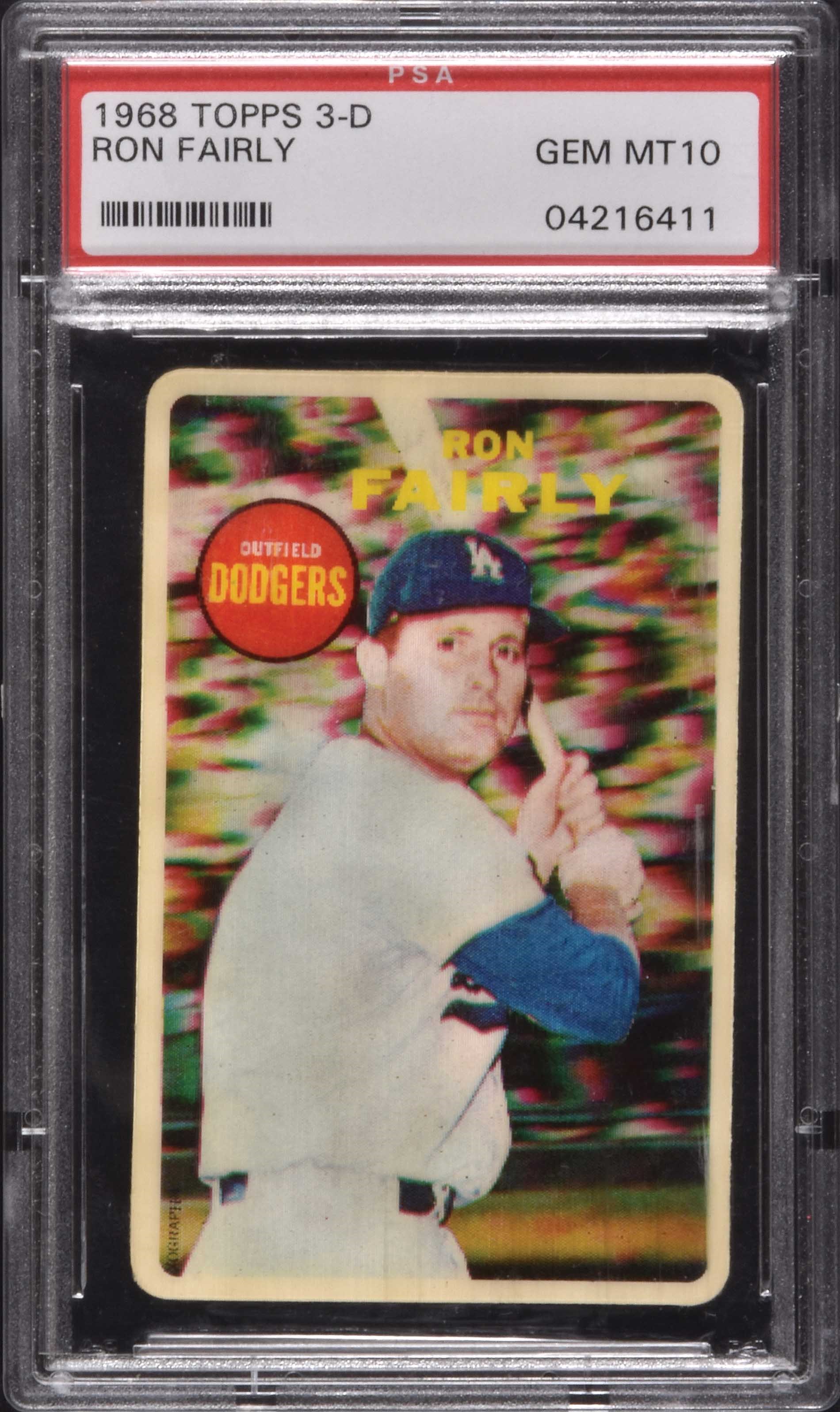1968 Topps 3-D Ron Fairly PSA GEM MINT 10 | REA Archive