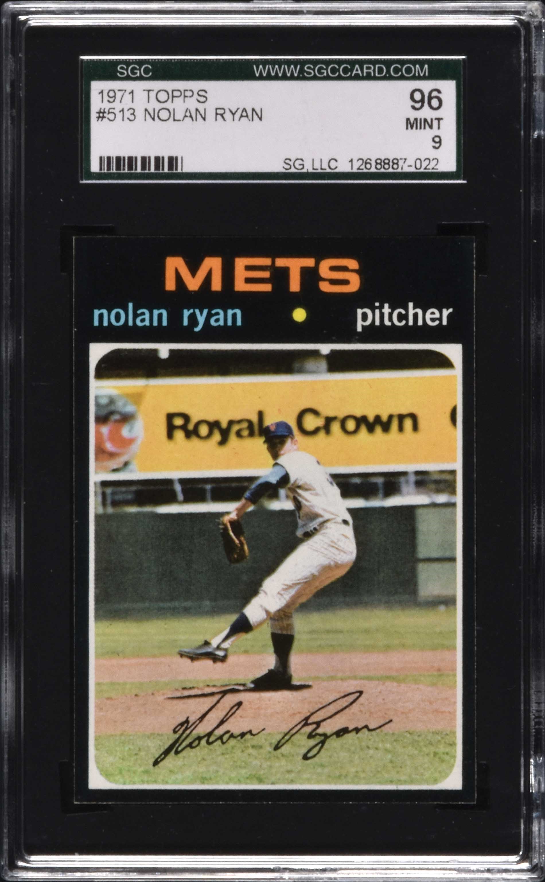1971 Topps #512 Nolan Ryan SGC MINT 96 - Highest Graded! | REA Archive