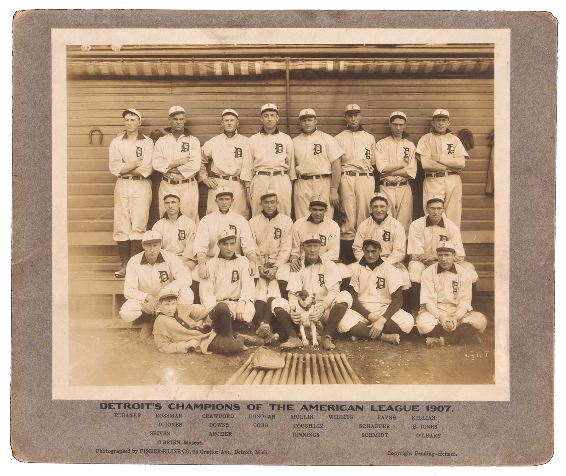 Extraordinary 1907 Detroit Tigers Team Cabinet with Ty Cobb | REA Archive