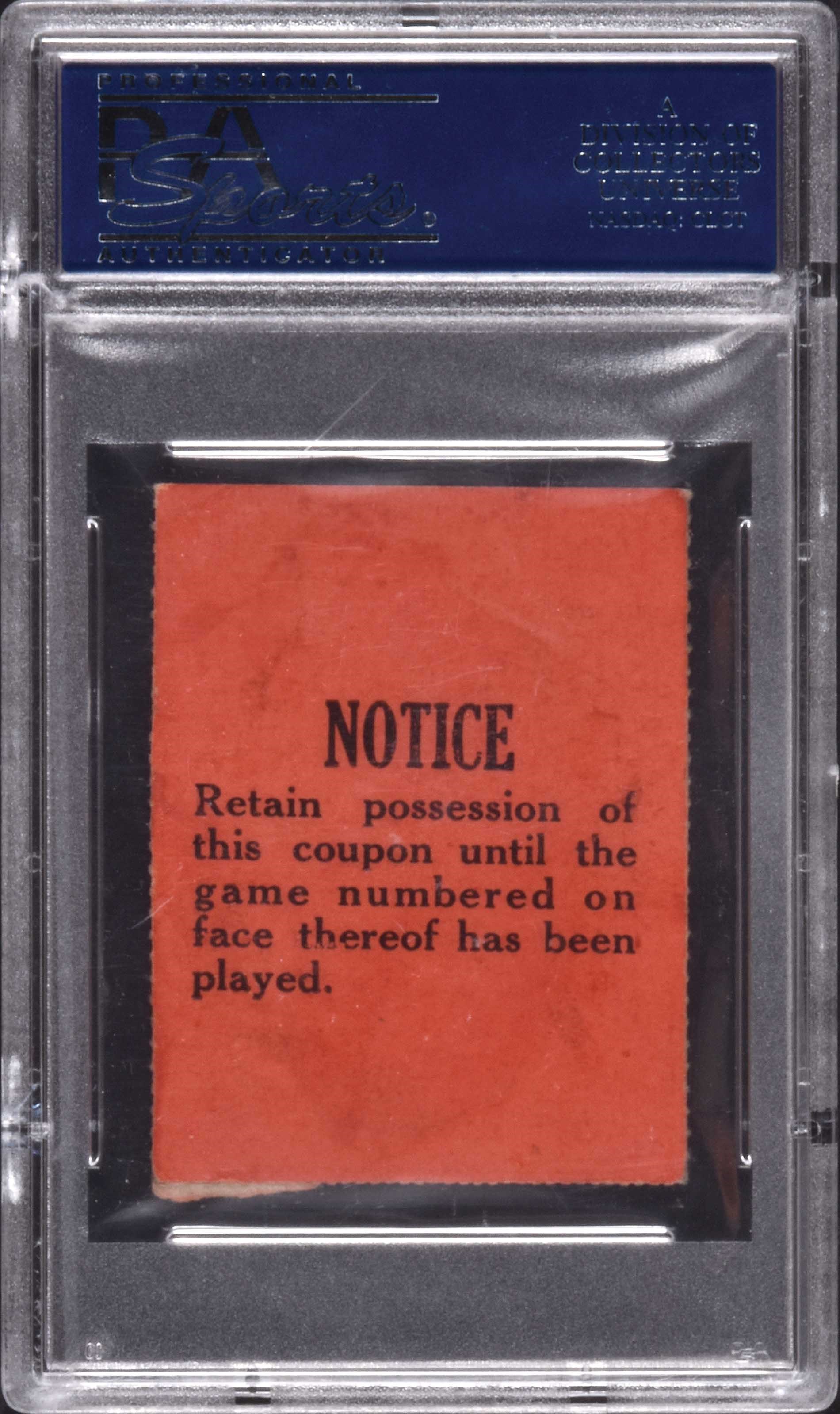 1918 World Series Ticket Stub Game 2 PSA VG 3 - Highest Graded! | REA ...
