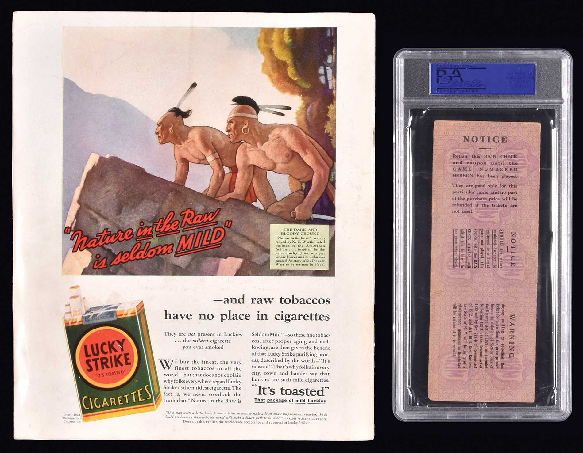 1932 New York Yankees Full World Series Ticket, World Series Program ...