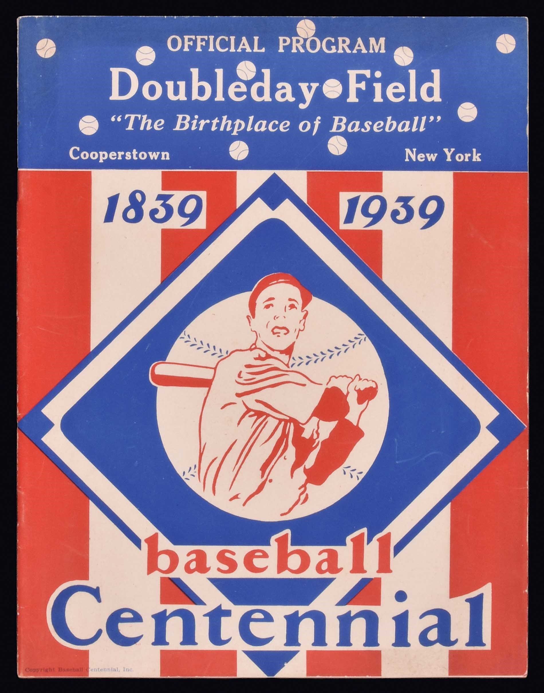 June 12, 1939, Baseball Hall of Fame Dedication Program | REA Archive