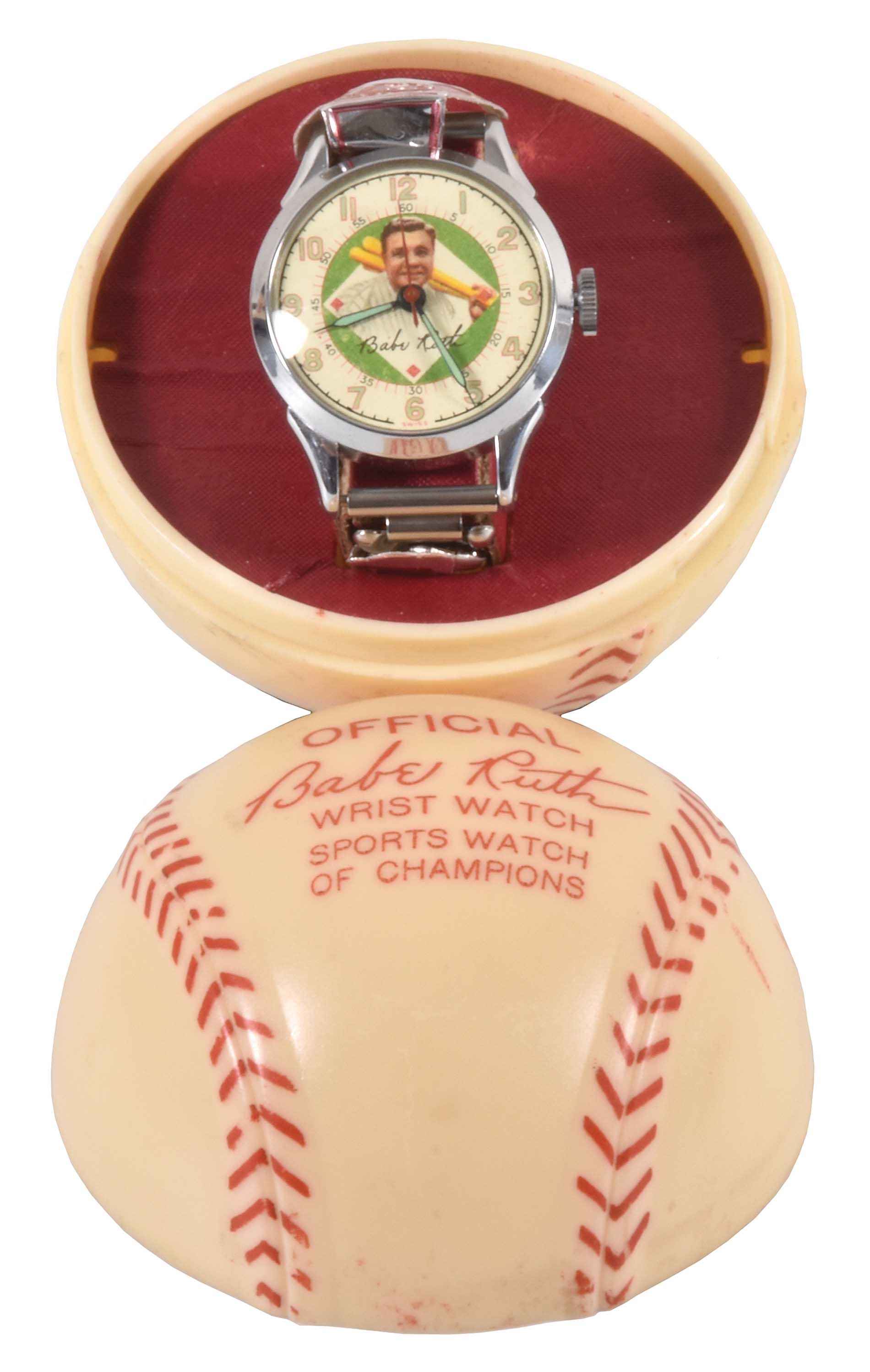 1948 Babe Ruth Watch with Original Case, Box, Registration Card, and ...