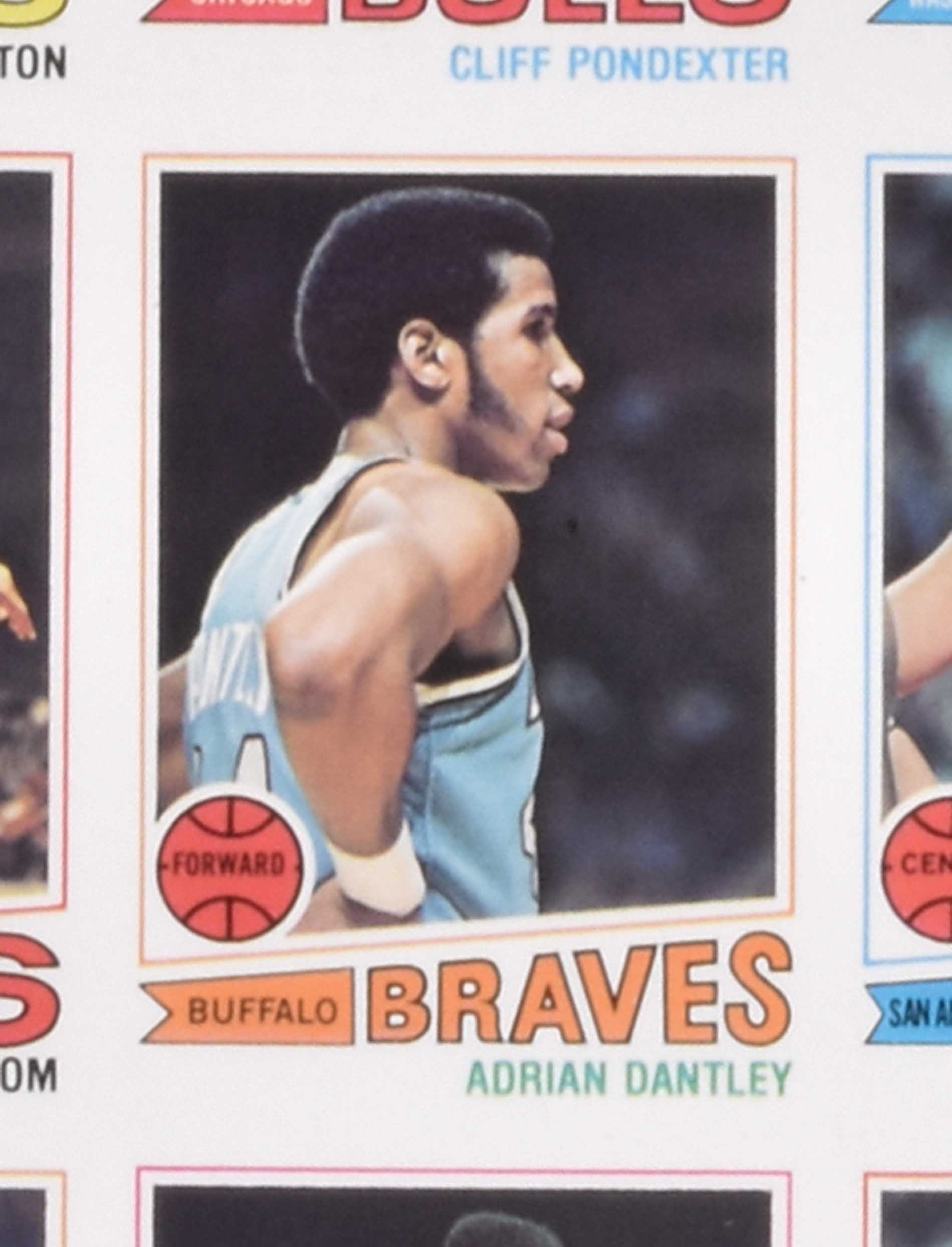 1977-1978 Topps Basketball Two Complete Sets on a Double Uncut Sheet ...