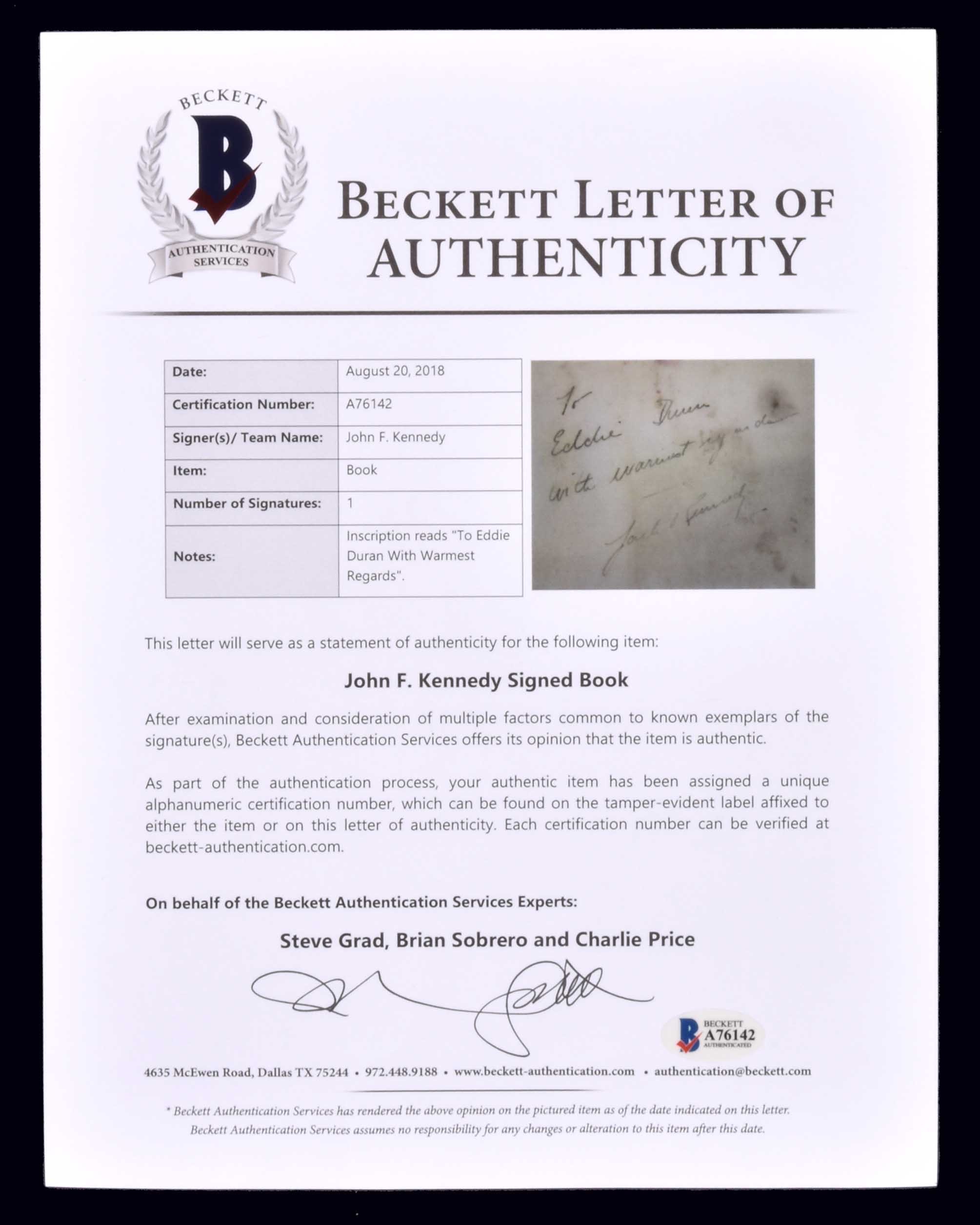 1940 John F. Kennedy Why England Slept Signed First Edition | REA Archive