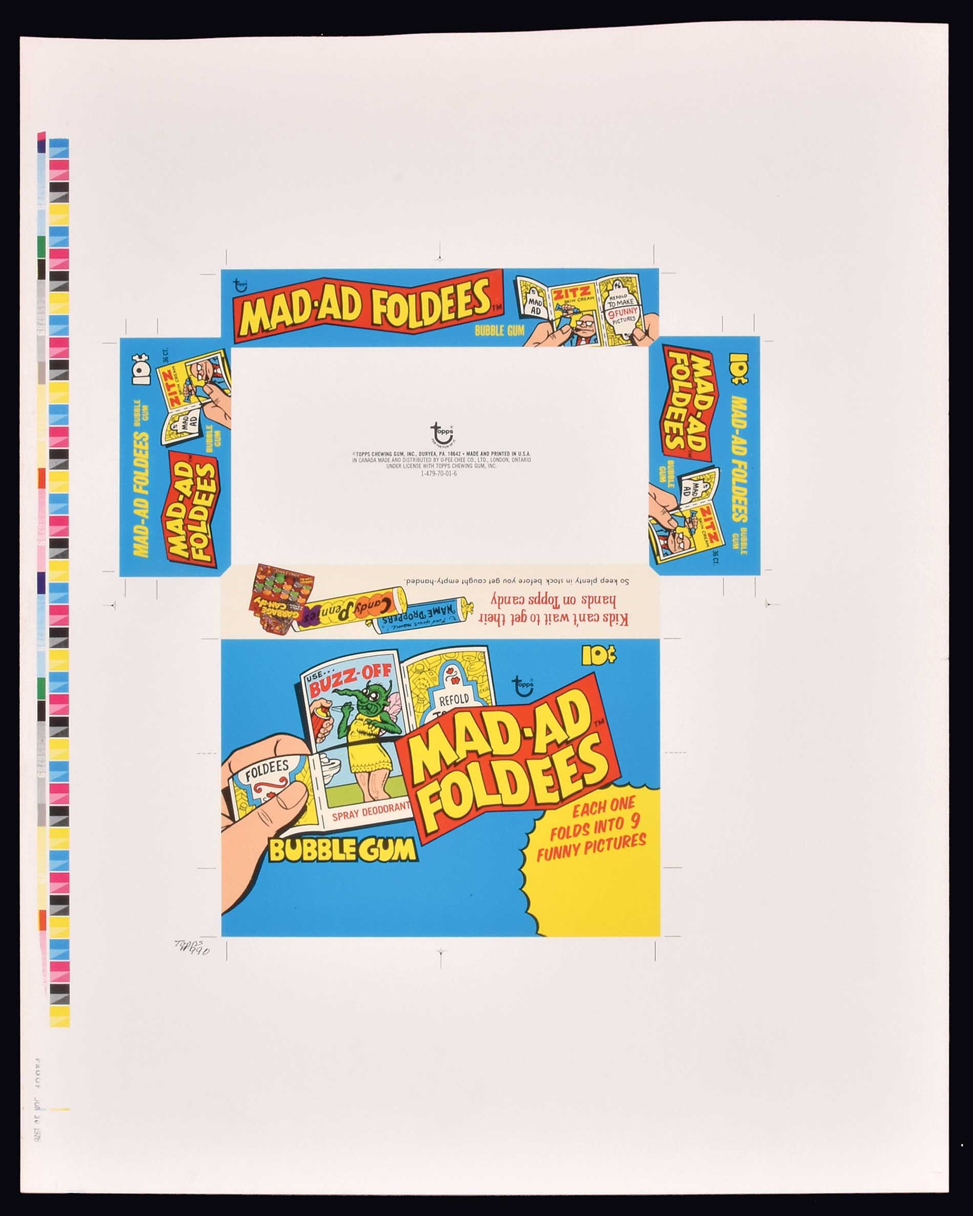 1960s and 1970s Topps Nonsport Display Box Uncut Proof Sheet Collection ...