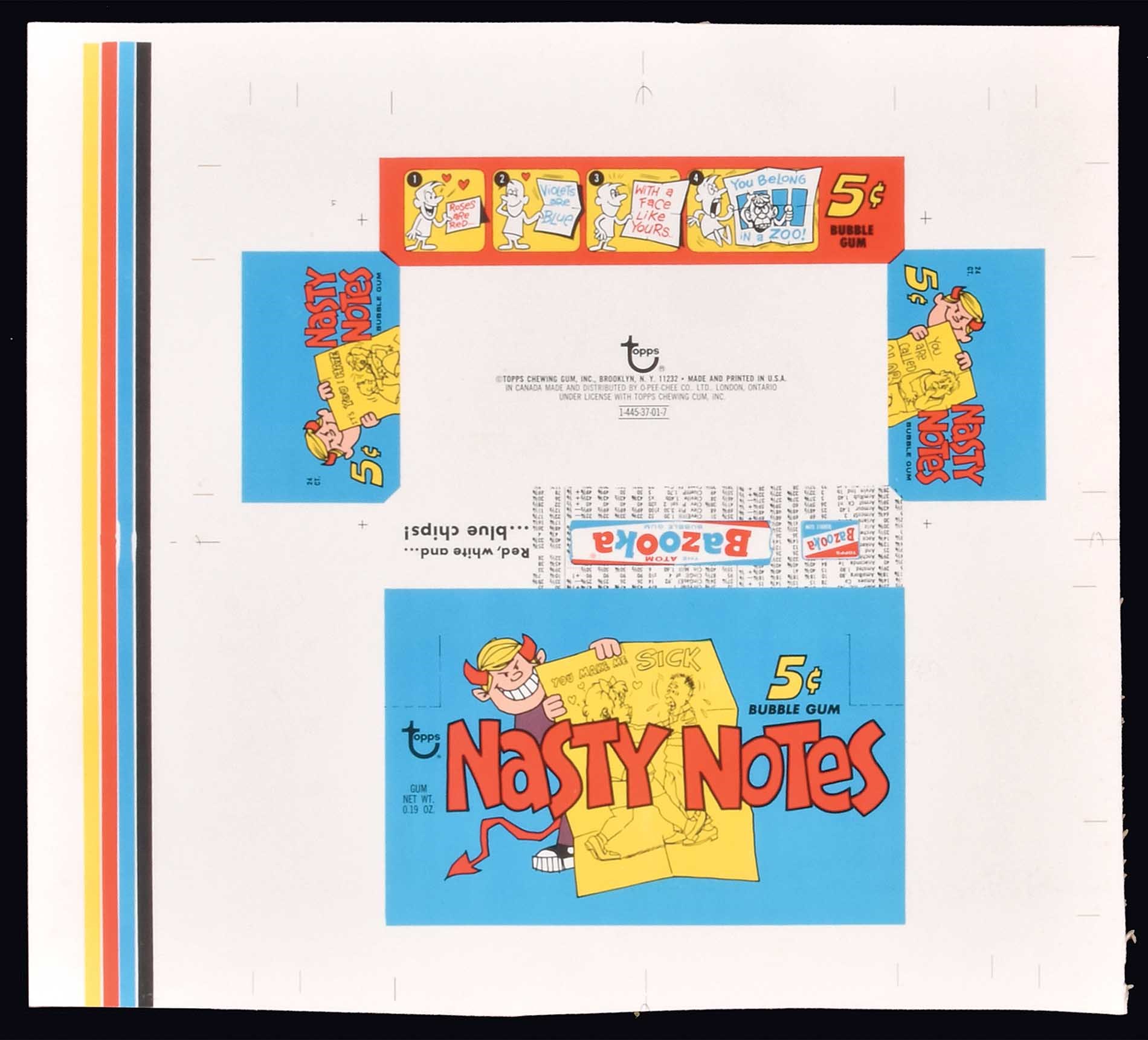 1960s and 1970s Topps Nonsport Display Box Uncut Proof Sheet Collection ...