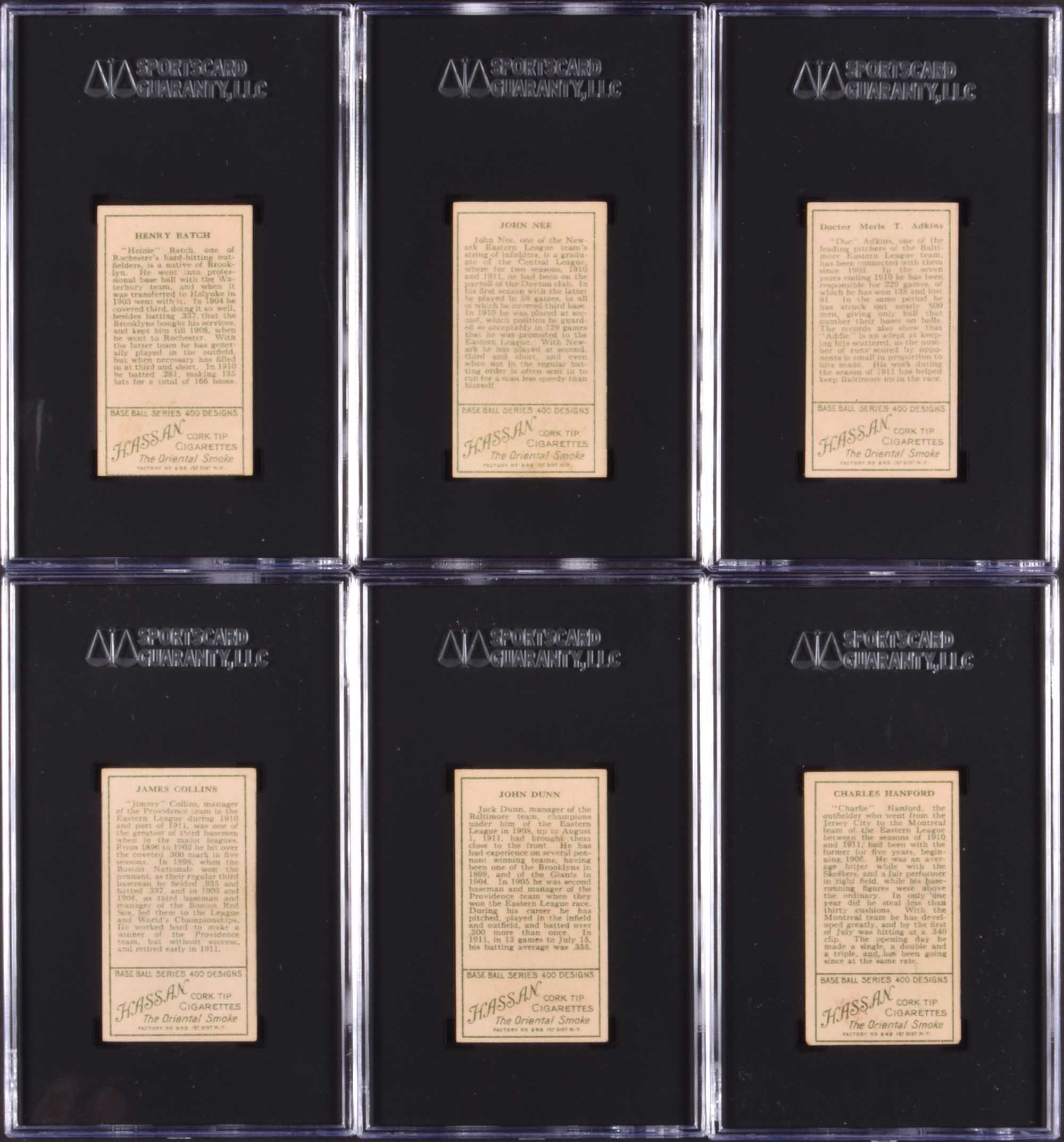 1911 T205 Gold Border Minor Leaguer SGC-Graded Complete Set (12) | REA ...