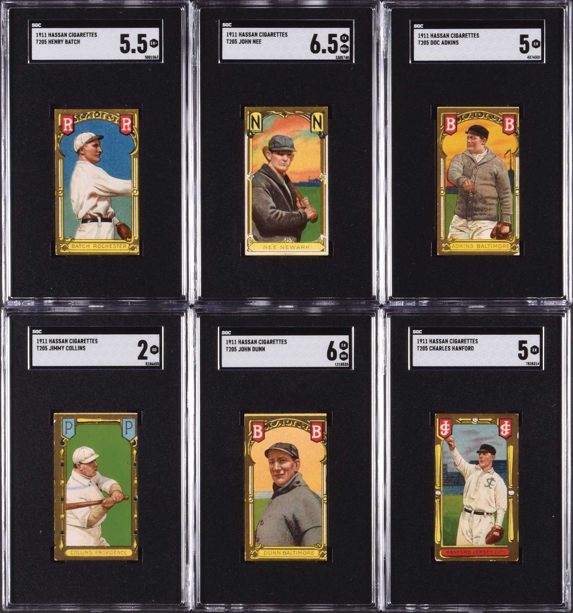1911 T205 Gold Border Minor Leaguer SGC-Graded Complete Set (12) | REA ...