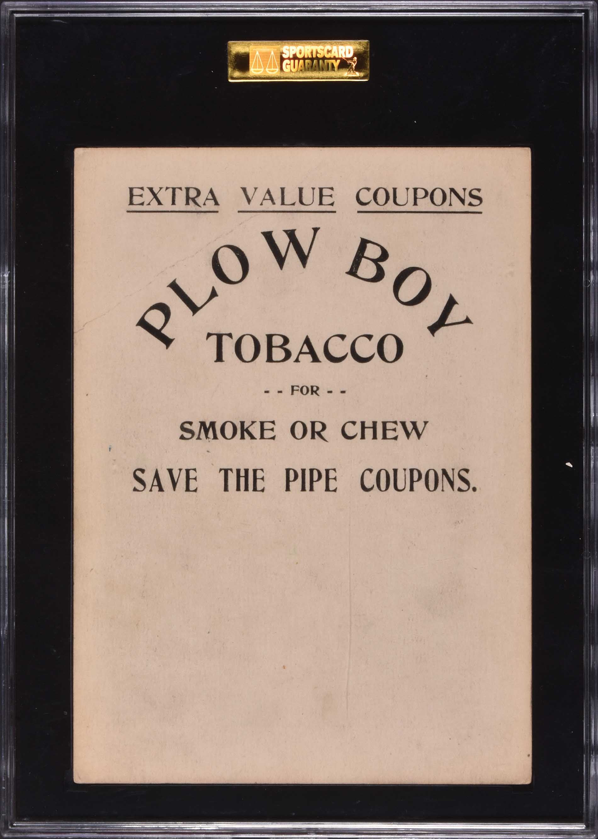 1910-1912 Plow Boy Tobacco Johnny Kling | REA Archive