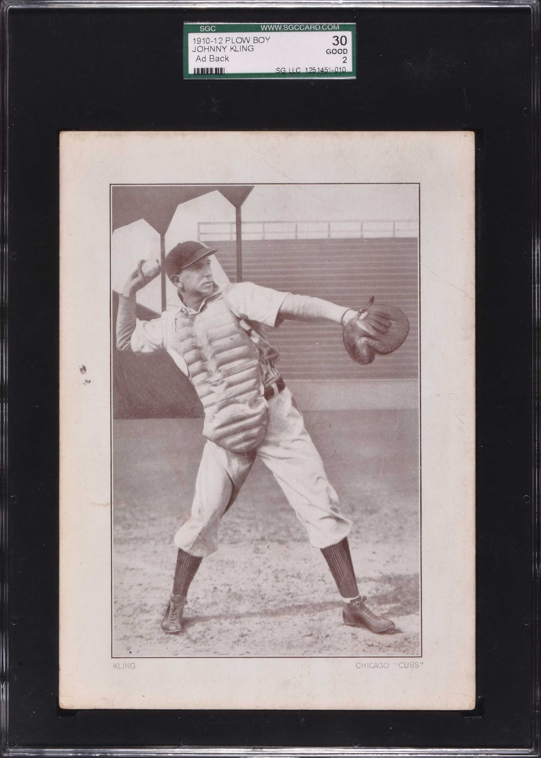 1910-1912 Plow Boy Tobacco Johnny Kling | REA Archive