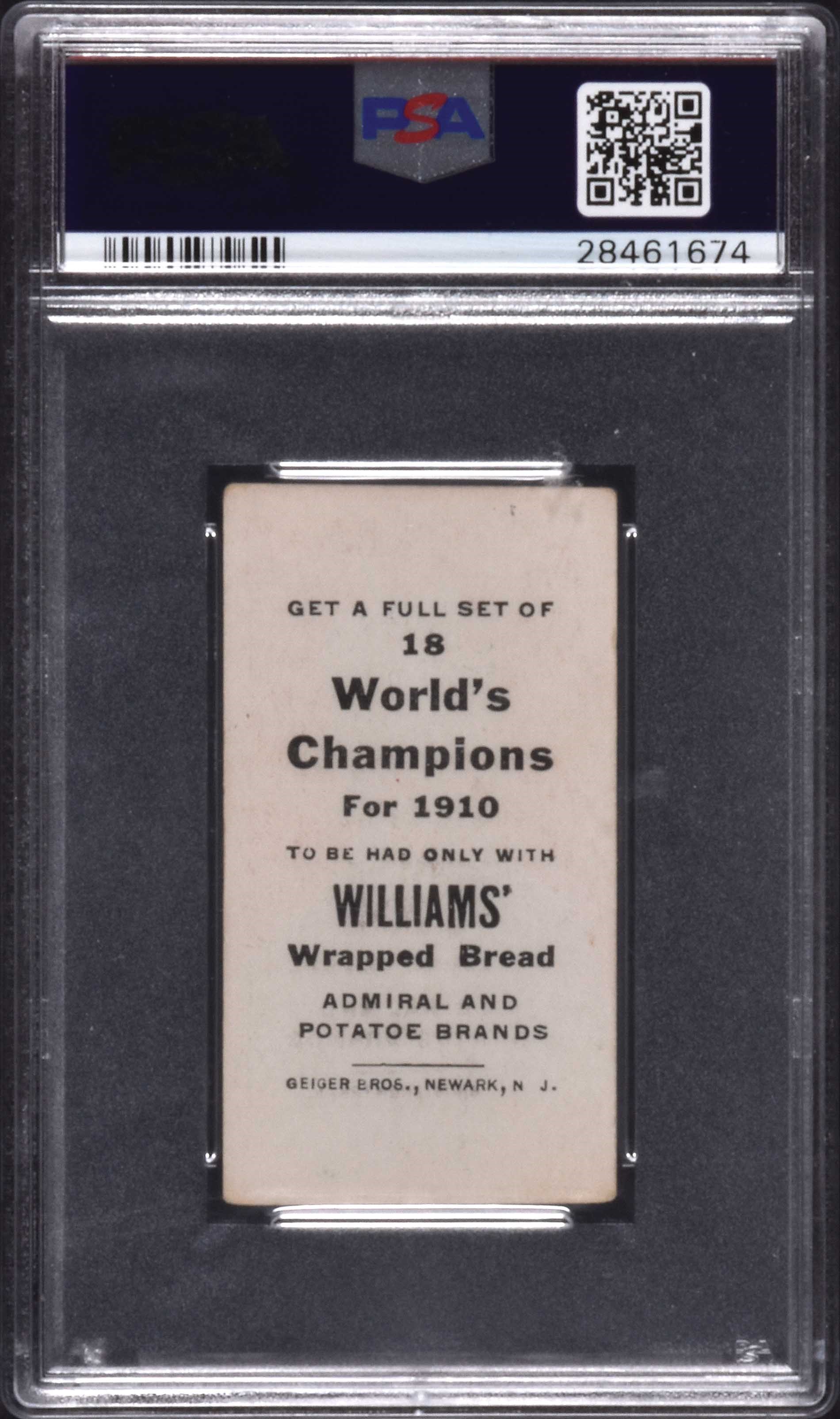 1911 D359 Williams Baking Amos Strunk | REA Archive