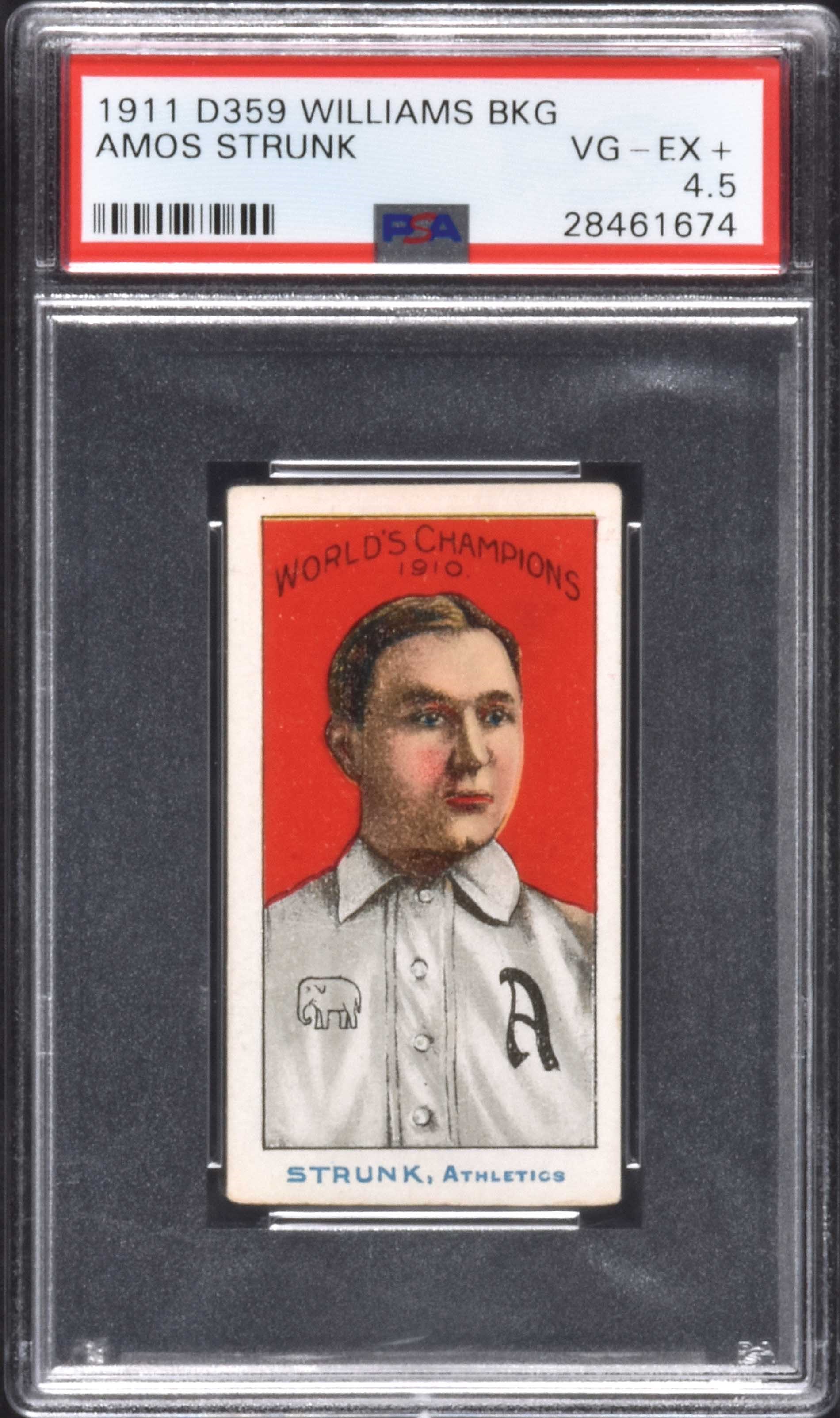 1911 D359 Williams Baking Amos Strunk | REA Archive