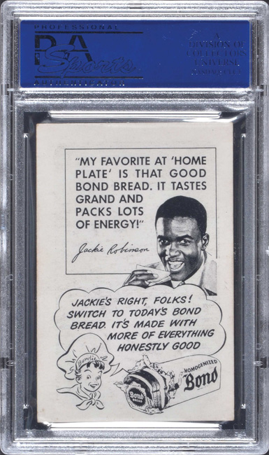 Circa 1947 Bond Bread Jackie Robinson Sliding PSA EX-MT 6 (Ex-Conlon) | REA Archive