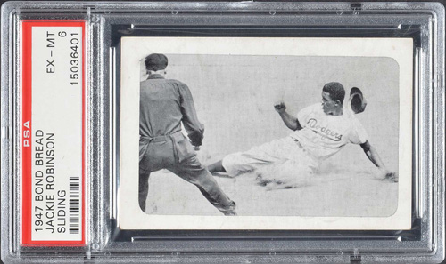Circa 1947 Bond Bread Jackie Robinson Sliding PSA EX-MT 6 (Ex-Conlon ...