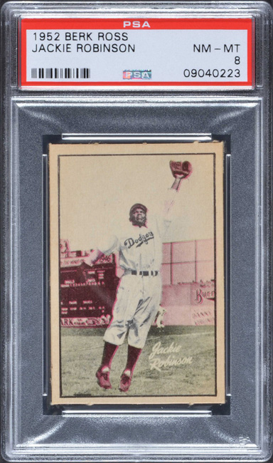 1952 Berk Ross Jackie Robinson PSA NM-MT 8 | REA Archive