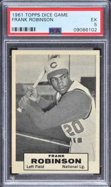 Extremely Rare 1961 Topps Dice Game Frank Robinson PSA EX 5 - The ONLY ...