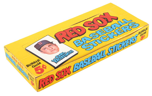 1967 Topps "Red Sox Stickers" Five-Cent Display Box with Carl ...