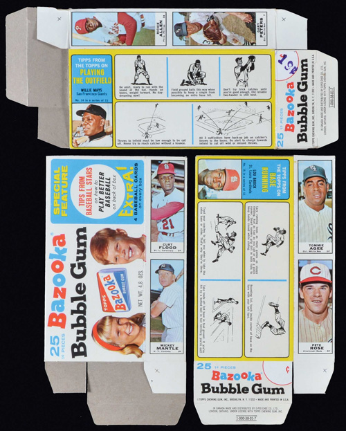 1968 Bazooka Complete Set on Unassembled Boxes (15 Boxes, 60 Cards ...