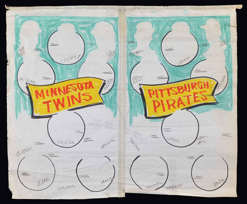 1969 Topps Team Posters Original Artwork - Pirates and Twins | REA Archive