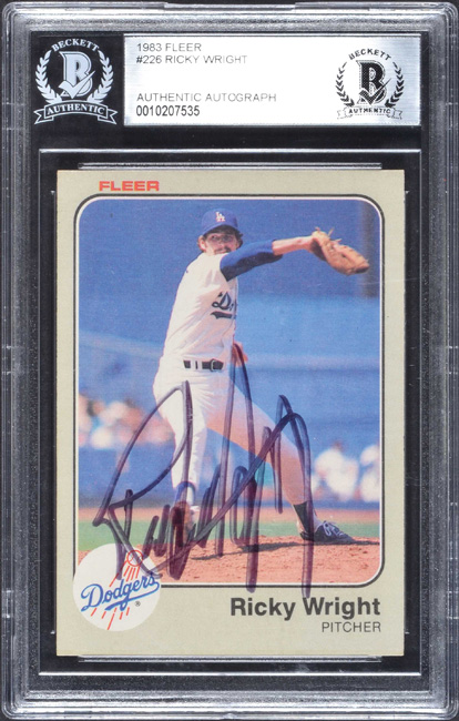 Signed 1983 Fleer #226 Ricky Wright - Legendary Signature Rarity! | REA ...