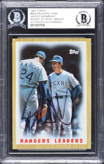 Signed 1987 Topps #656 Ricky Wright - Legendary Signature Rarity! | REA ...