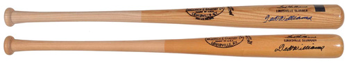 Pair of Ted Williams Signed Commemorative Bats | REA Archive