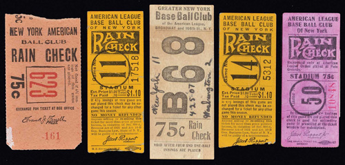 Circa 1907-1920s New York Highlanders/Yankees Regular-Season Ticket ...