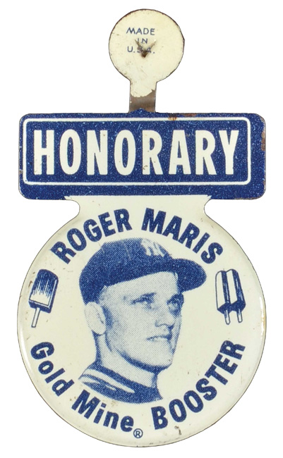 Extremely Rare Circa 1962 Roger Maris Gold Mine Ice-Cream Booster Tab ...