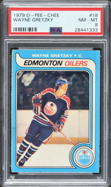 1979-1980 O-Pee-Chee Hockey #18 Wayne Gretzky Rookie PSA NM-MT 8 | REA Archive