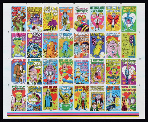 1966 Topps "Insult Postcards" Complete Set Uncut Proof Sheet - Topps ...