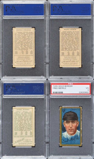 1911 T205 Gold Border PSA- and SGC-Graded Collection (11) Including ...