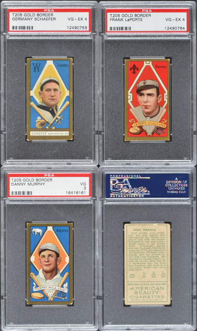 1911 T205 Gold Border PSA- and SGC-Graded Collection (11) Including ...