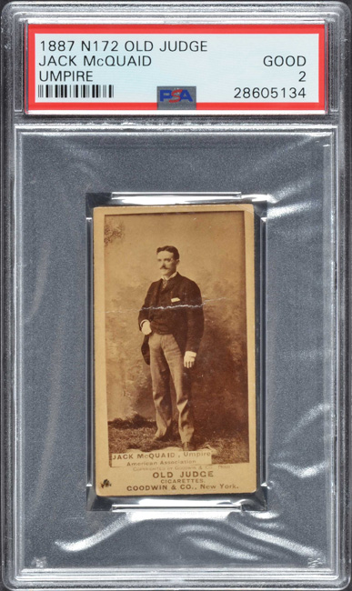 Very Scarce 1888 N172 Old Judge Jack McQuaid Umpire | REA Archive