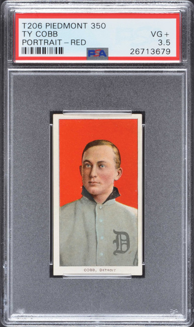 1909-1911 T206 White Border Ty Cobb Portrait Red Background | REA Archive