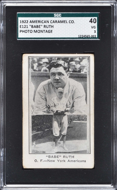 1922 E121 American Caramel (Series of 120) Babe Ruth - Photo Montage ...