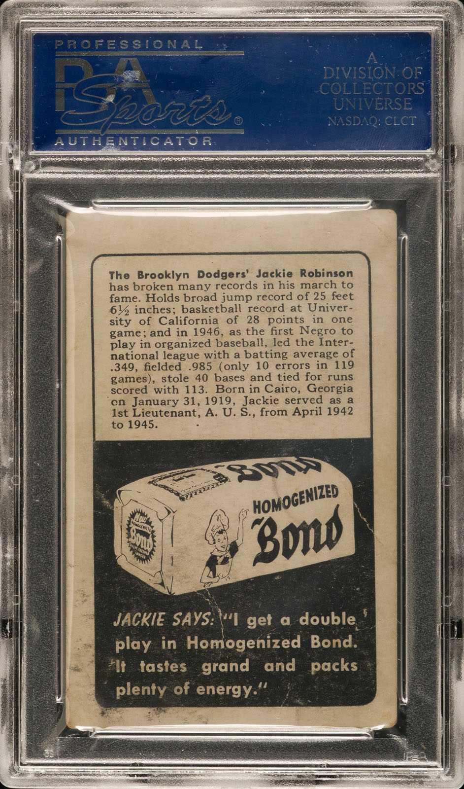 Circa 1947 Bond Bread Jackie Robinson Portrait | REA Archive